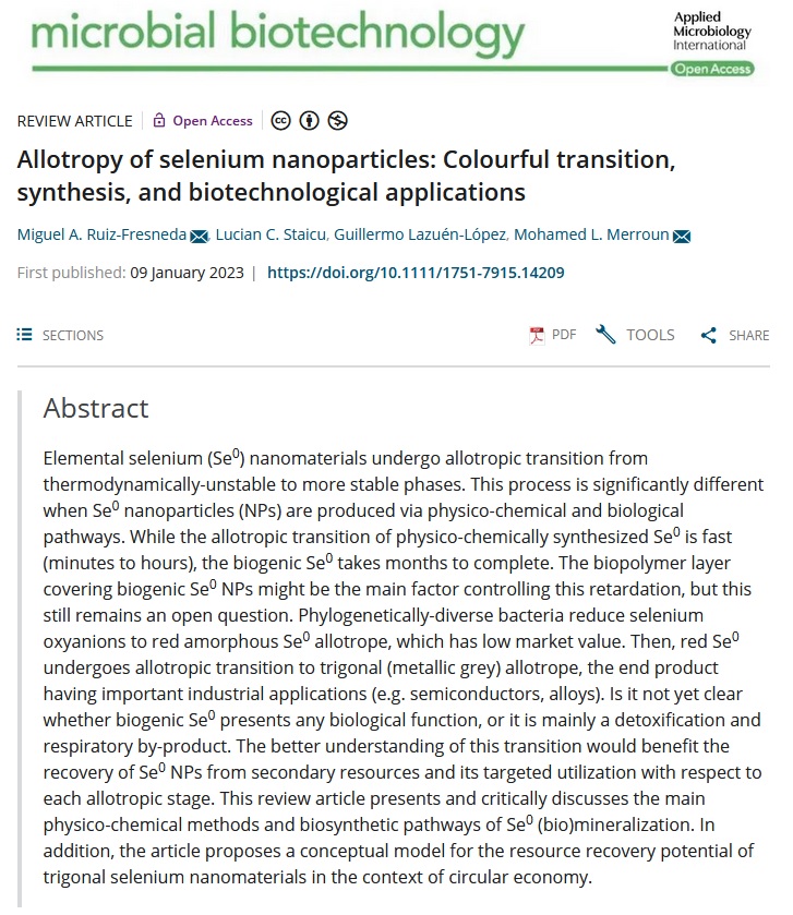 New article!!! Allotropy of selenium nanoparticles: Colourful ...